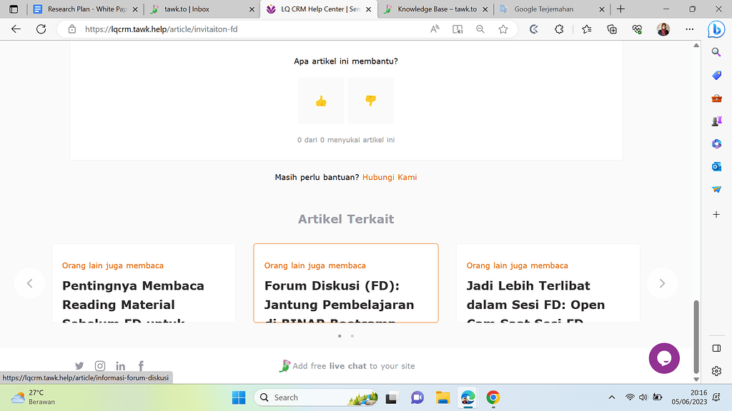 Modify the "related article" setting (the view) - Feature Requests - tawk.to Community