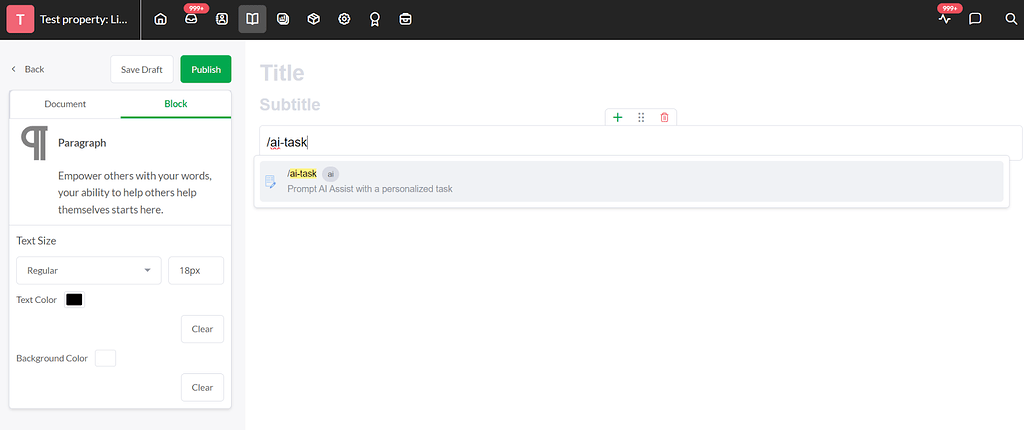 [AI Assist] Using AI Commands within Knowledge Base Articles - AI Assist - tawk.to Community
